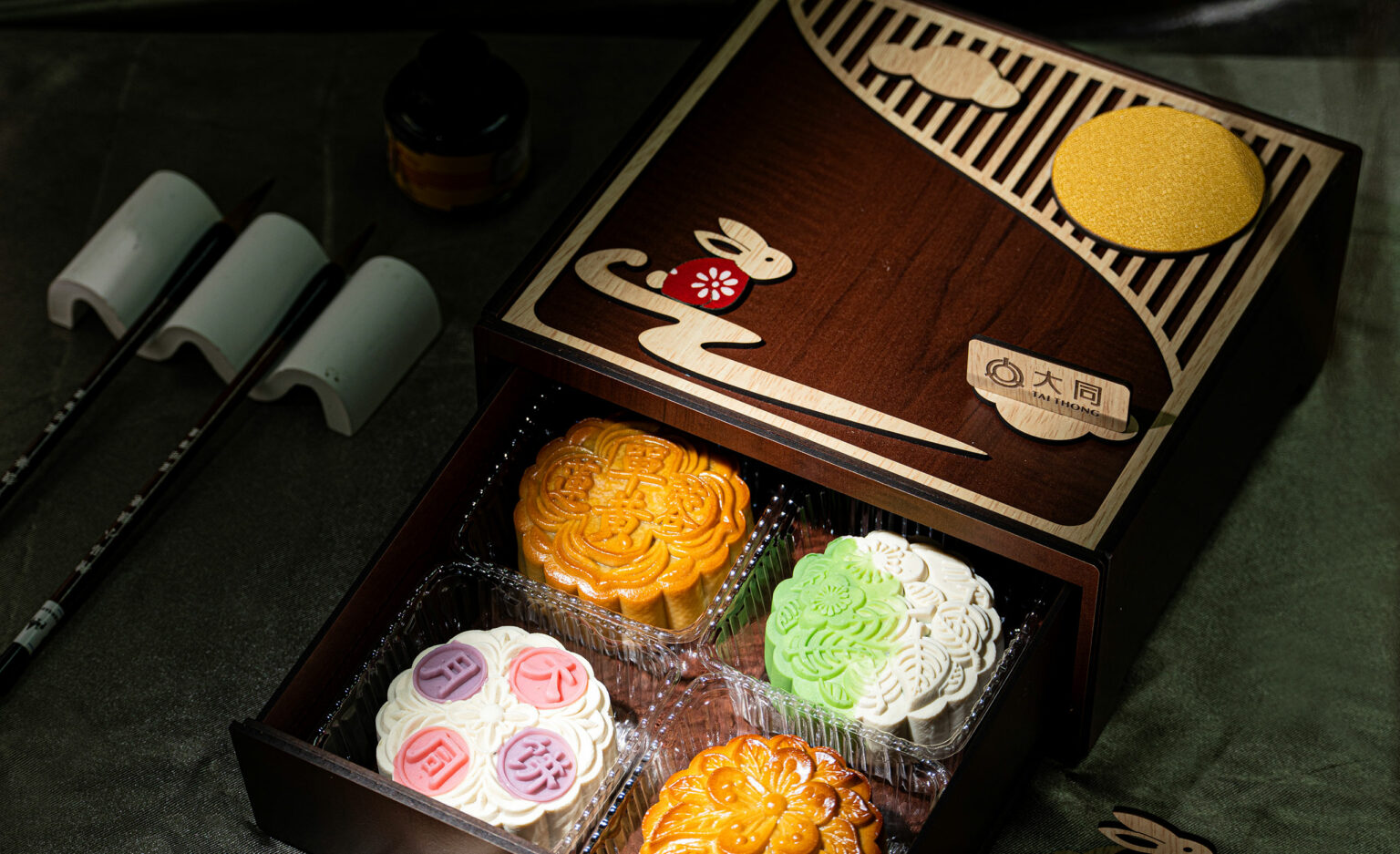 Baked Skin Mooncake - No Egg Yolk - Combo 1